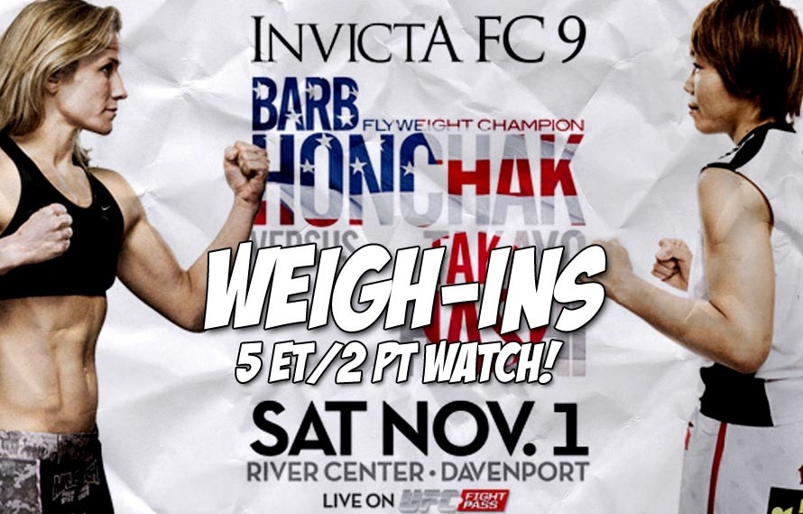 Watch the Invicta FC 9 Weigh-Ins Live at 5pm ET/2pm PT right here on ...