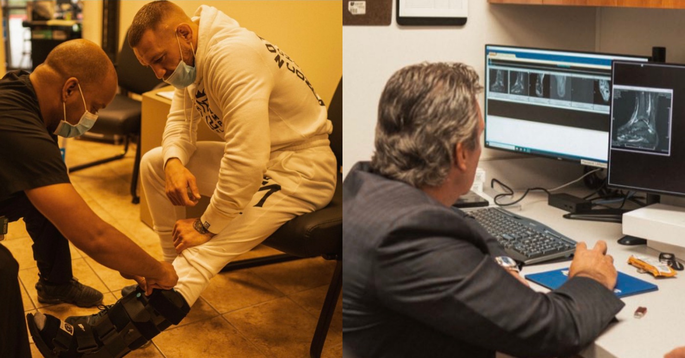 Conor McGregor Shows Proof Of Leg Injury Prior To UFC 264 | MiddleEasy