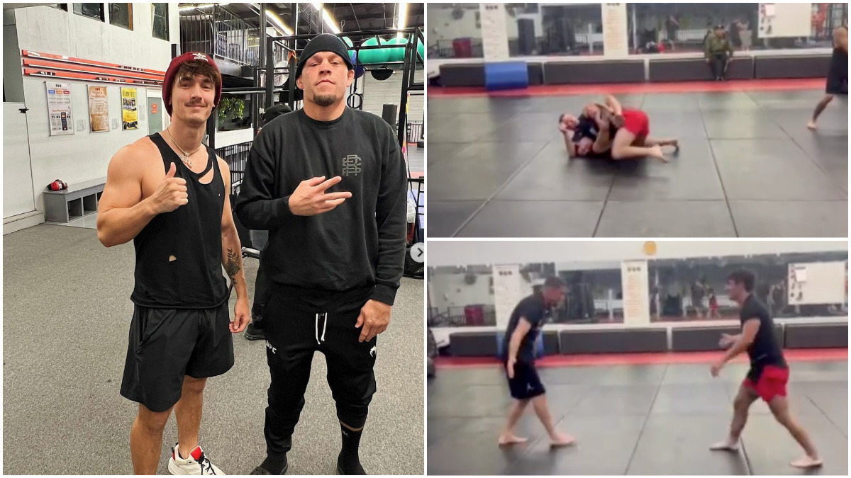 Nate Diaz Spars With TikTok Star Bryce Hall: "He Just Kept Putting Me ...