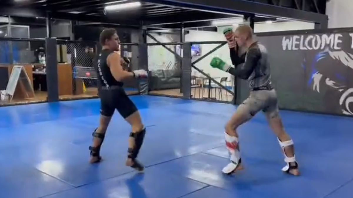Conor McGregor & Ian Machado Garry Have Sparring Session In Dublin ...
