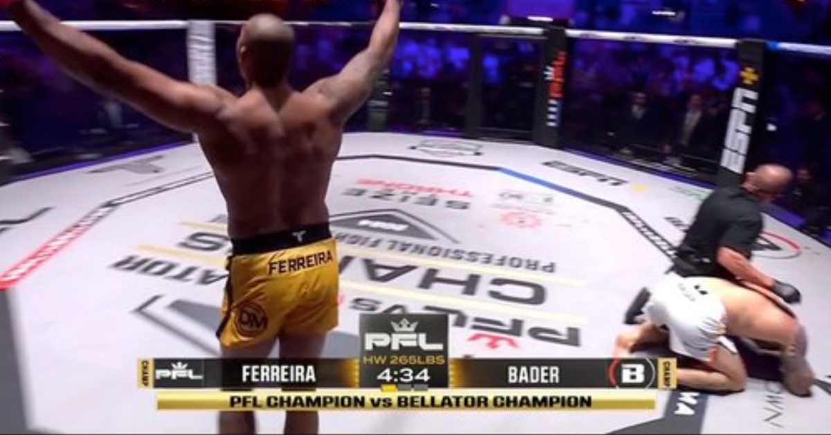 Renan Ferreira Smashes Ryan Bader in 21 Seconds with Vicious Right Hand ...