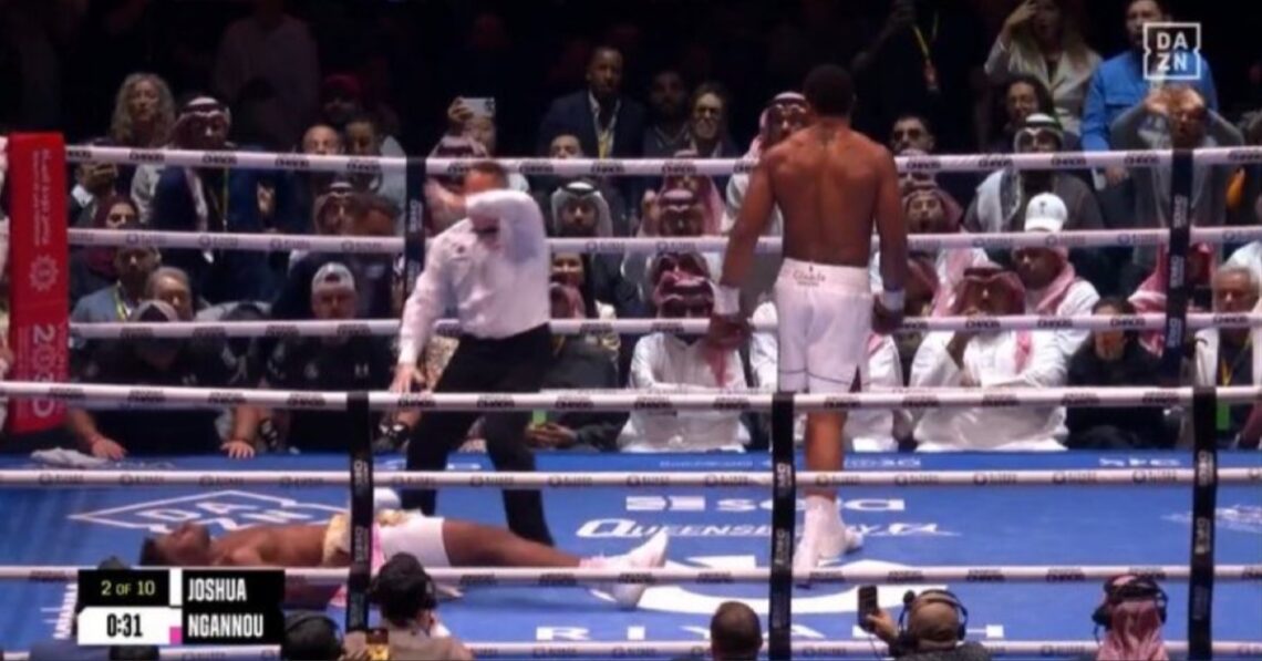 Anthony Joshua Brutally KOs Francis Ngannou in the Second Round ...