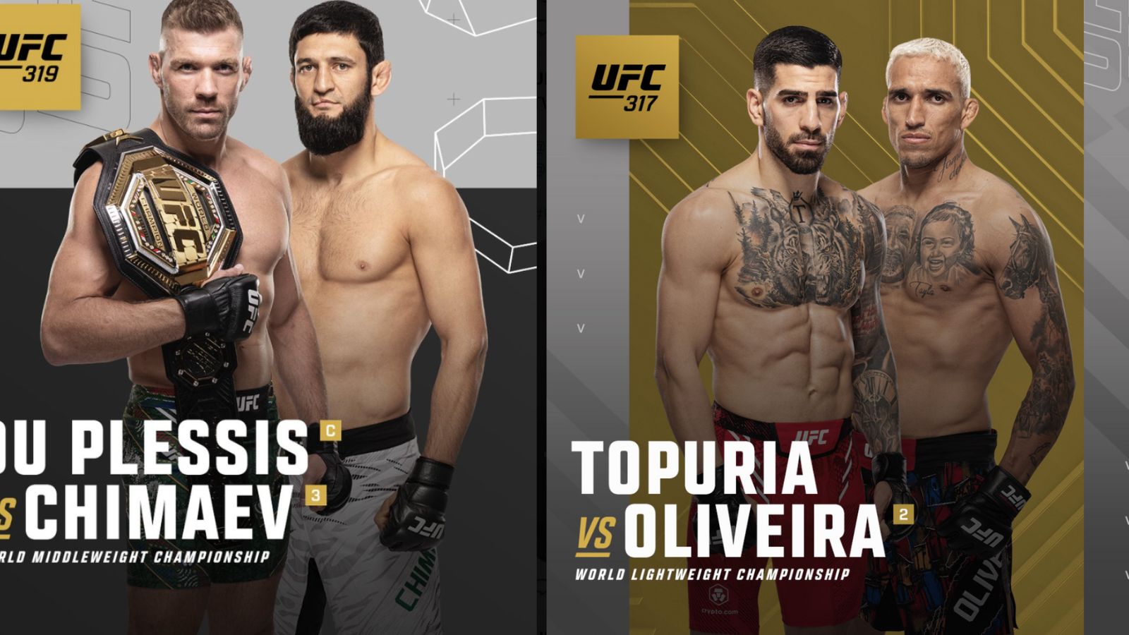 UFC 317 Set with Ilia Topuria vs Charles Oliveira While UFC 319 Brings ...