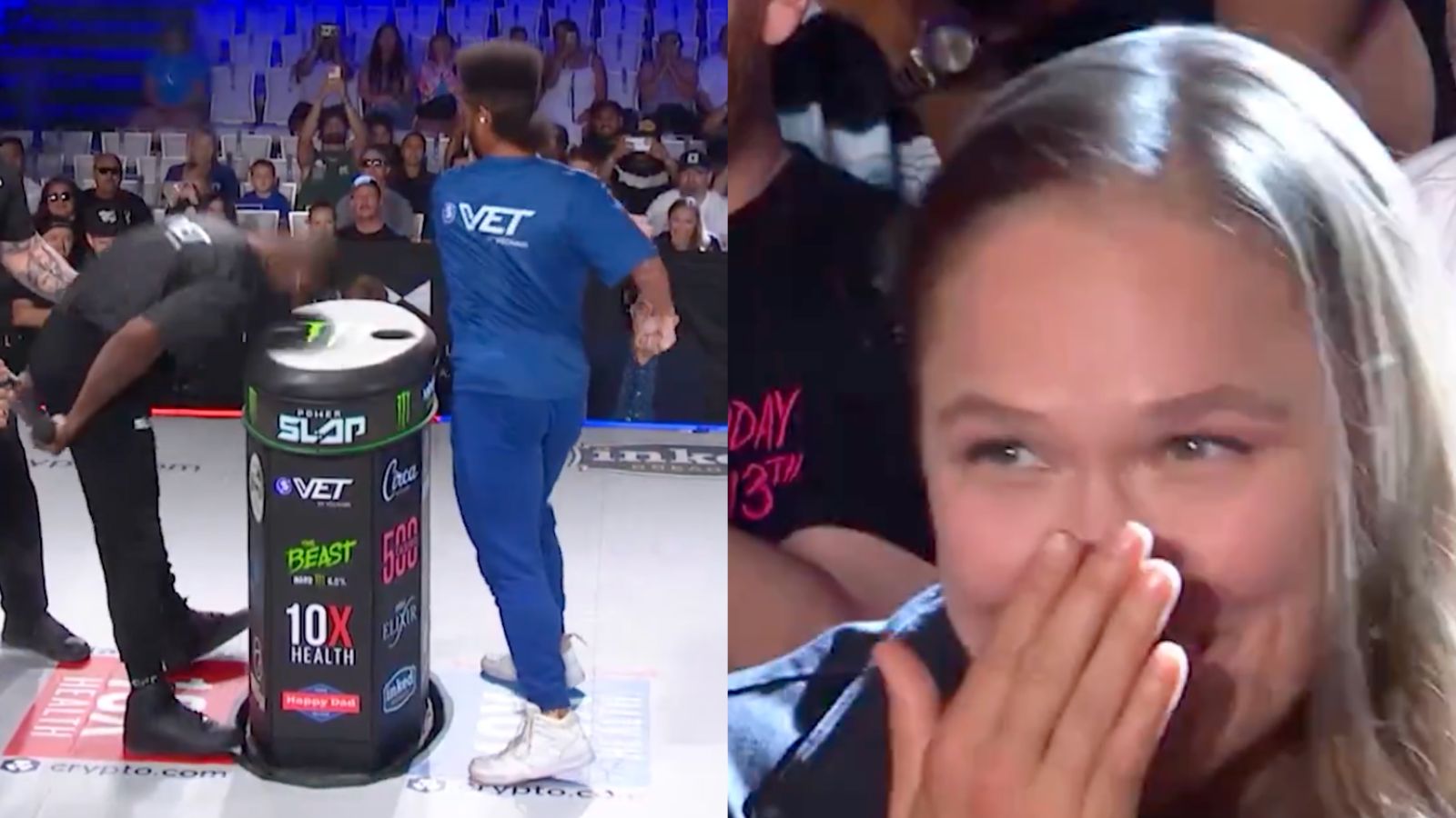 Video: Ronda Rousey Reacts in Shock After Brutal Forehead-Smashing ...