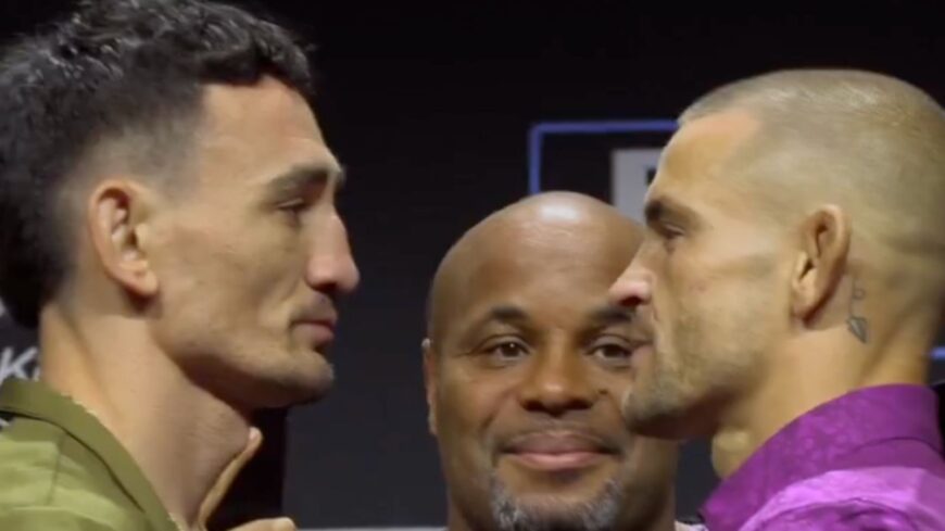 Max Holloway and Dustin Poirier Face Off with Daniel Cormier Between ...