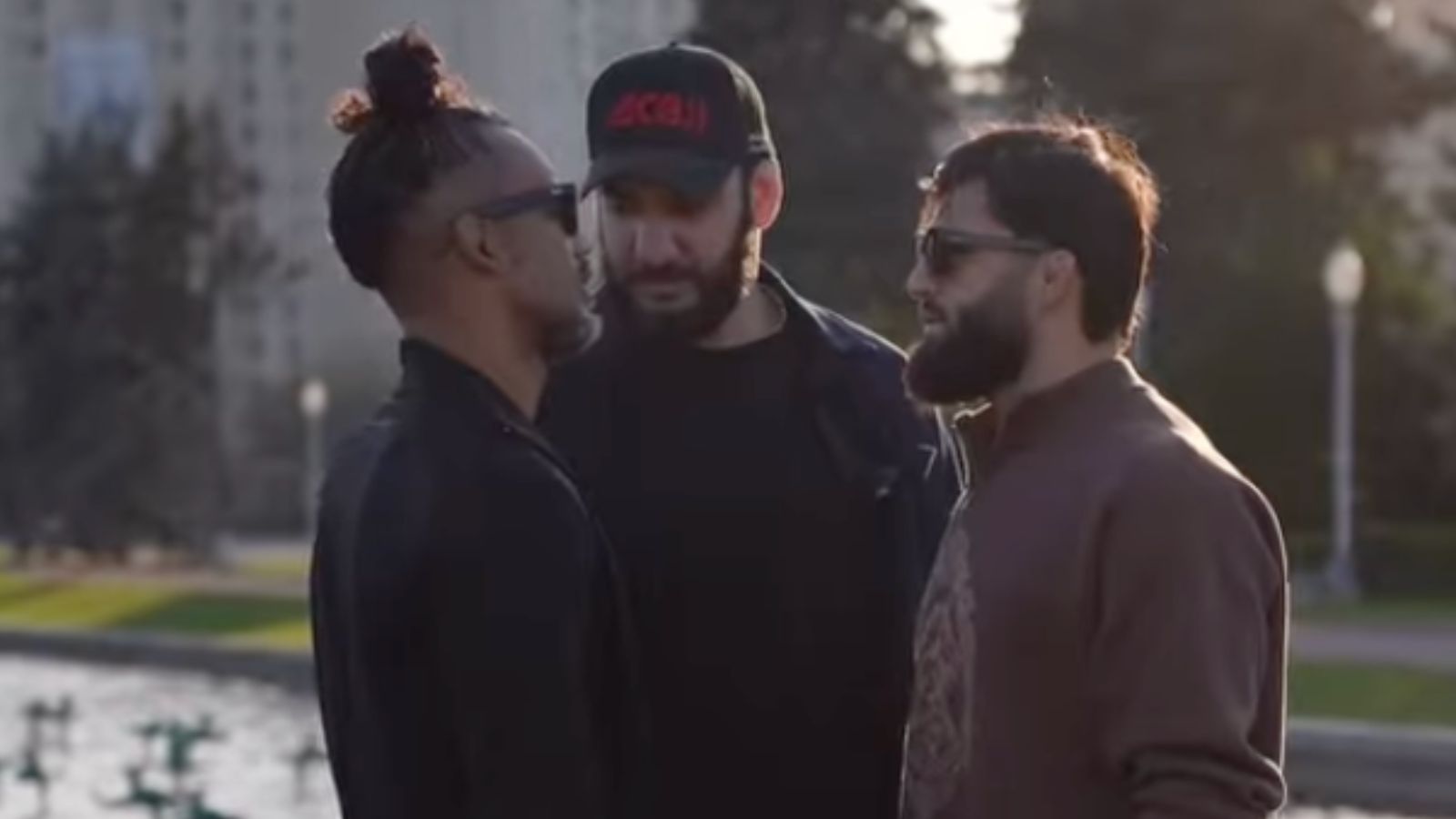 Arman Tsarukyan Stares Down Benson Henderson in Pre Fight Face Off ...