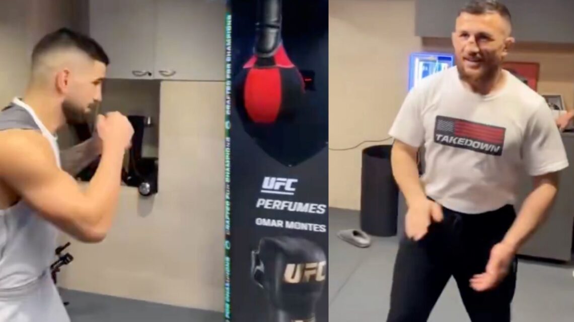 Ilia Topuria and Merab Dvalishvili Test Force on Punching Machine ...