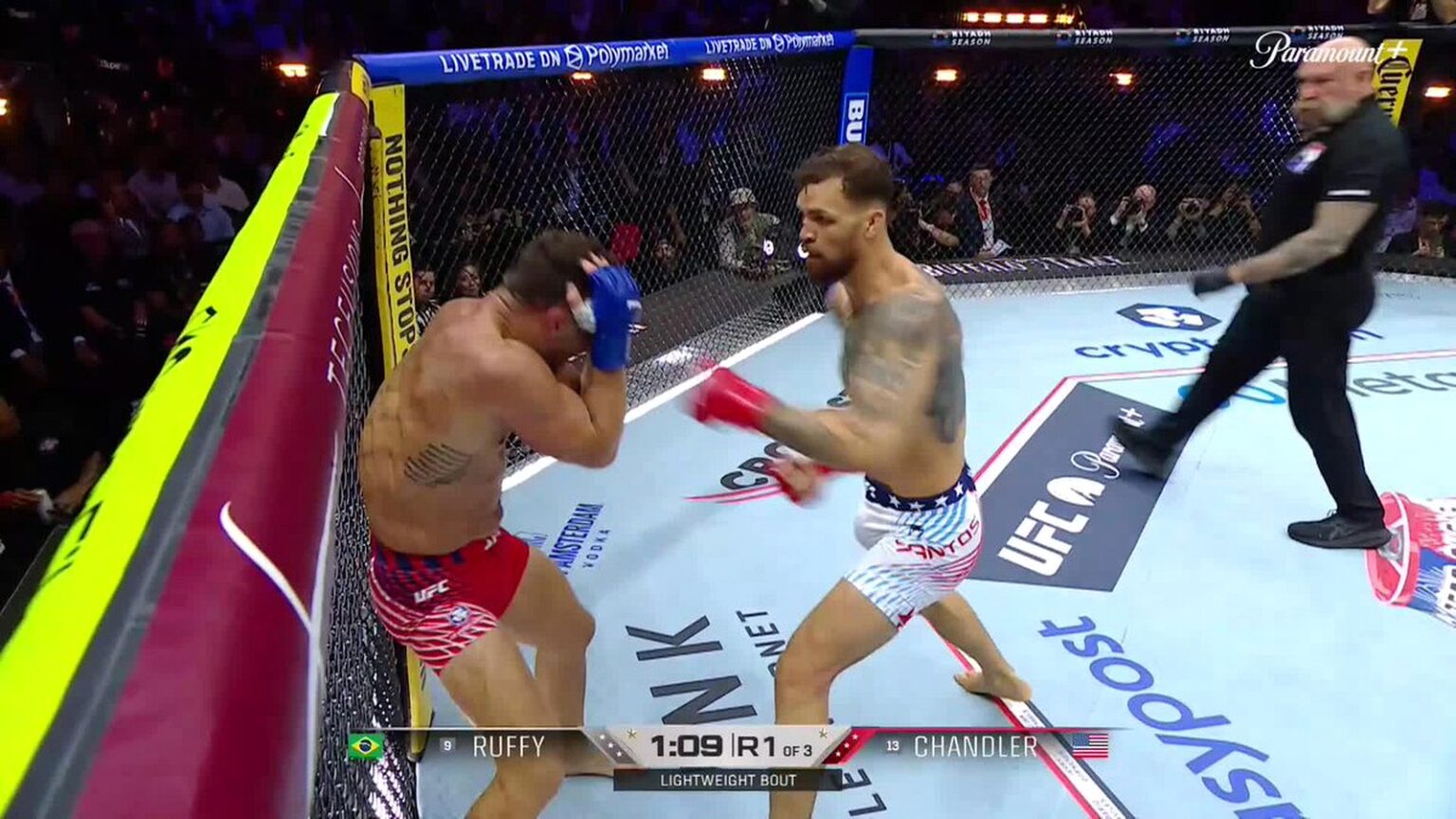 Mauricio Ruffy Knocks Out Michael Chandler In Round 1 After Spinning ...